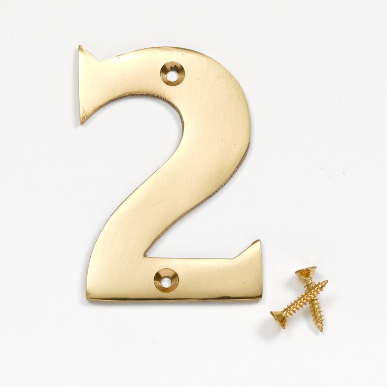 Goodrowes Of Chichester Ltd. | Lacquered Solid Brass Numbers And Letters